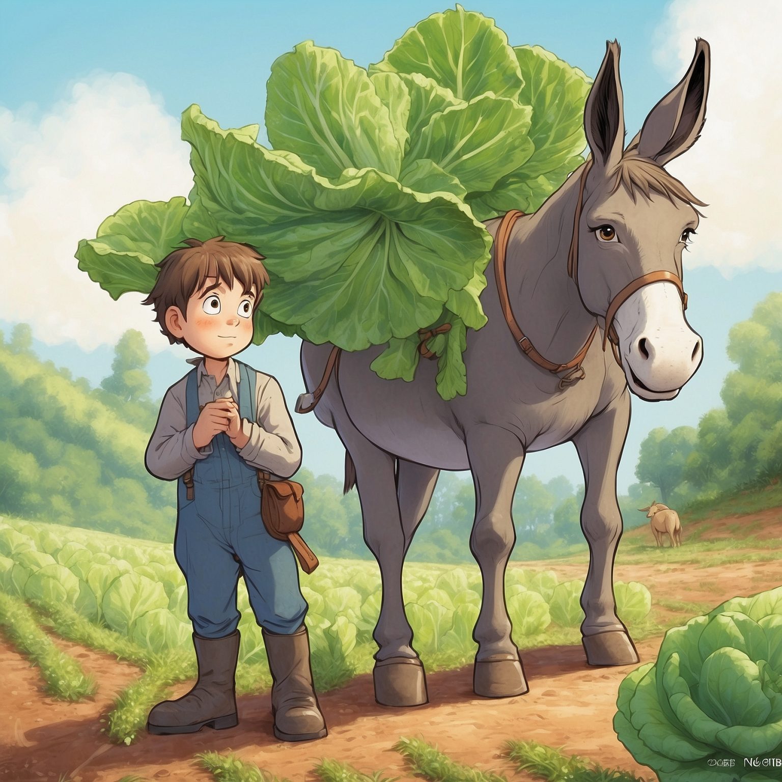 Donkey Cabbages - ChildrenBedStories.com