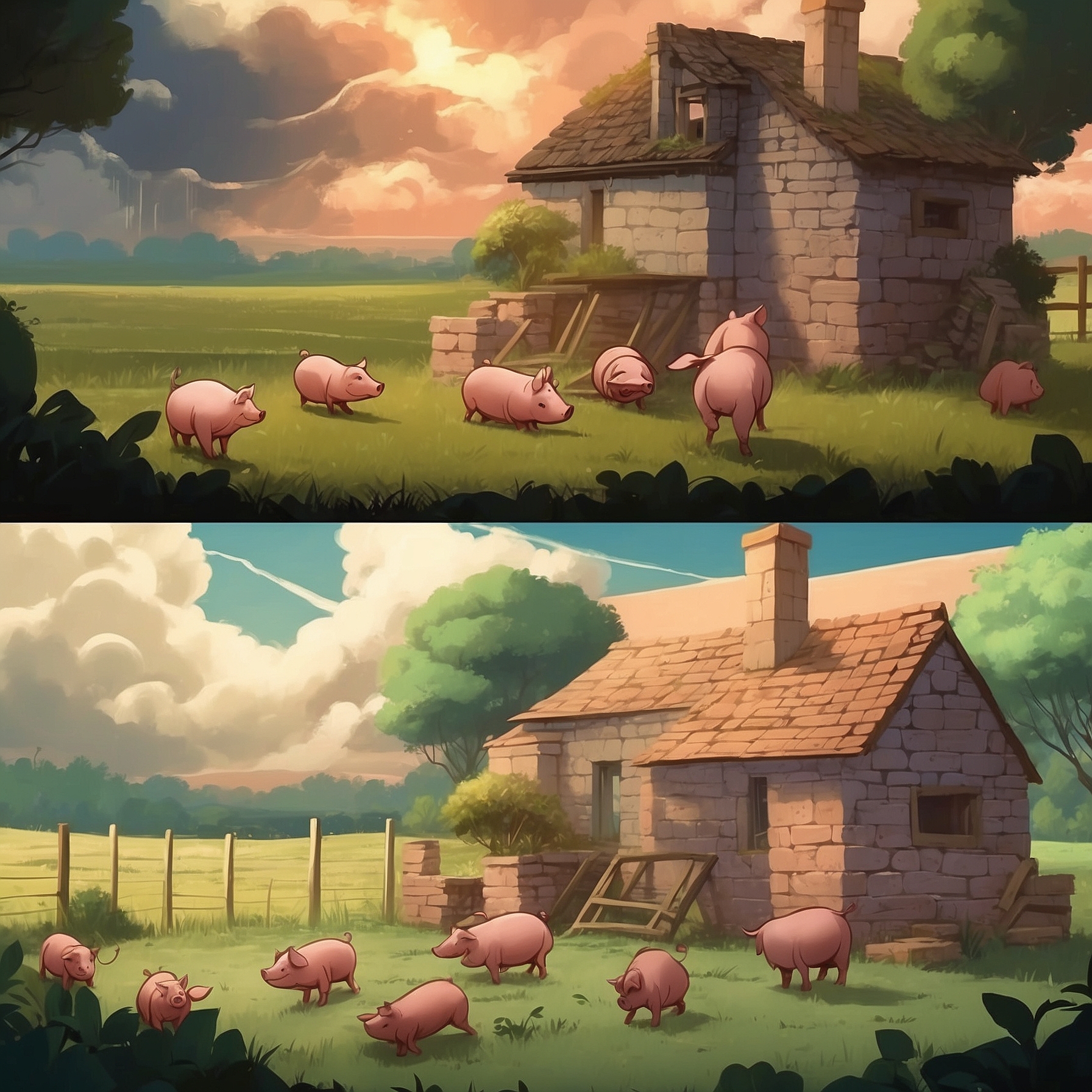 The Three Little Pigs - ChildrenBedStories.com